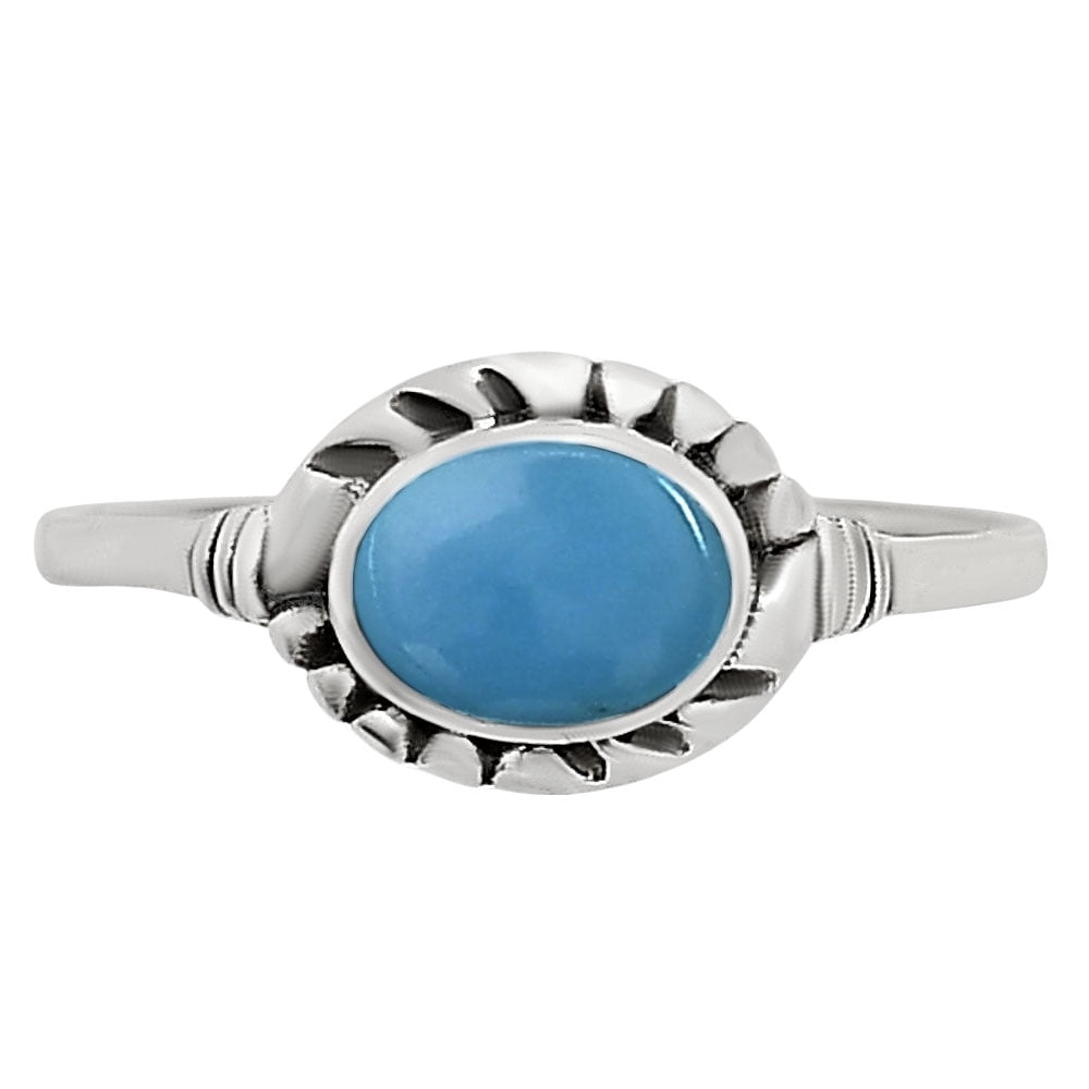 Sleeping Beauty Turquoise - USA 925 Sterling Silver Ring s.5 Jewelry R ...