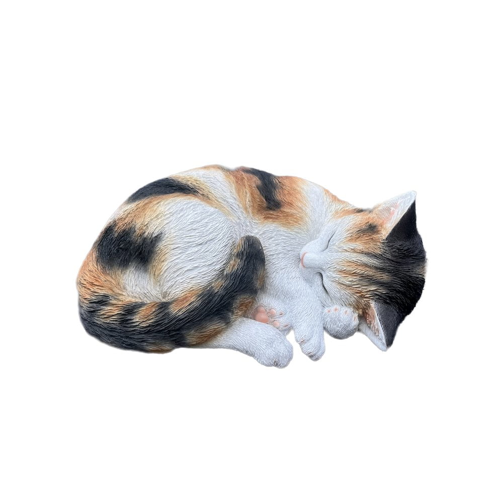 Hi-Line Gift Ltd. Sleeping Calico Cat Garden Statue - Walmart.com
