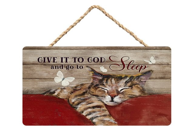 Sleeping Cat Sweet Drawing Butterfly Give It To God And Go To Sleep ...