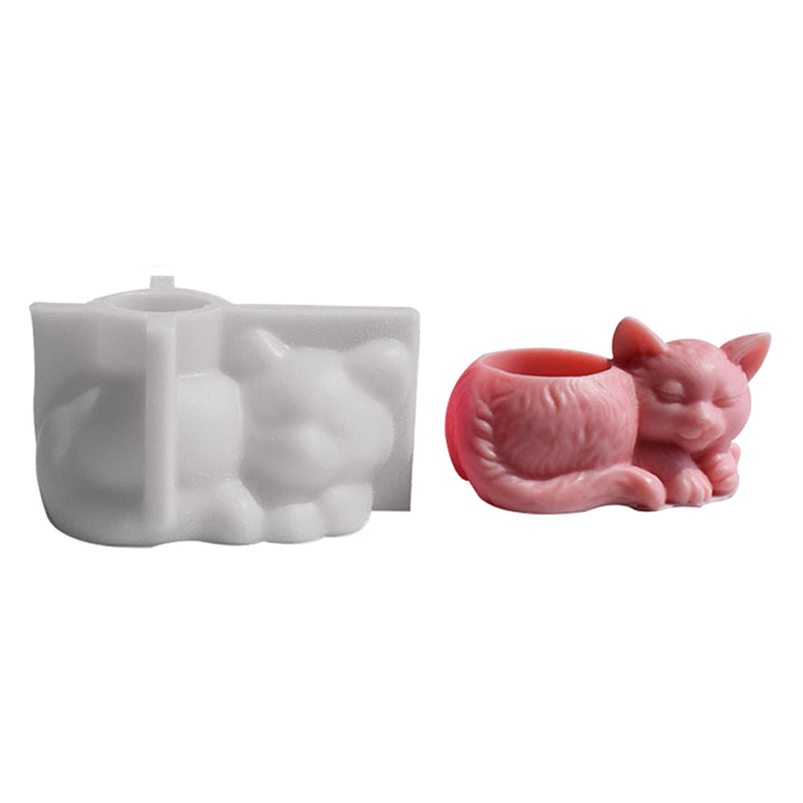 Sleeping Cats Flower Pot Silicone Molds Epoxy Resin Mold Home ...