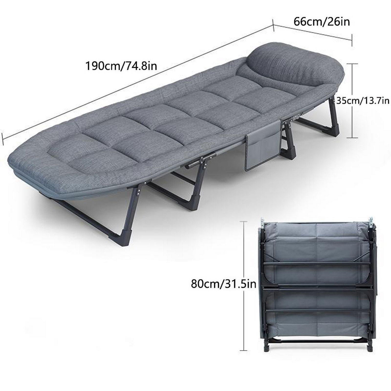 Sleeping Cots for Adults 6 Positions, Portable & Foldable Bed with ...