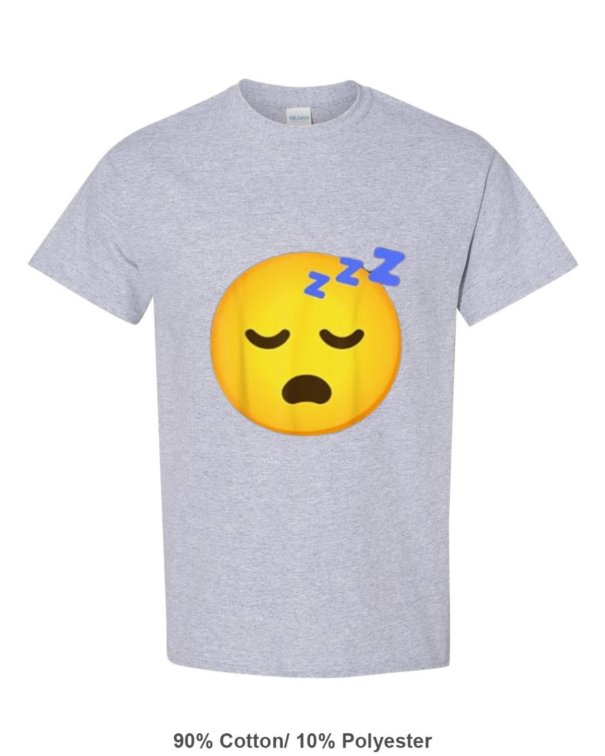 Sleeping Emoticon Face Snoring Zzz Cute Sleepy Tee T-Shirt, for men ...
