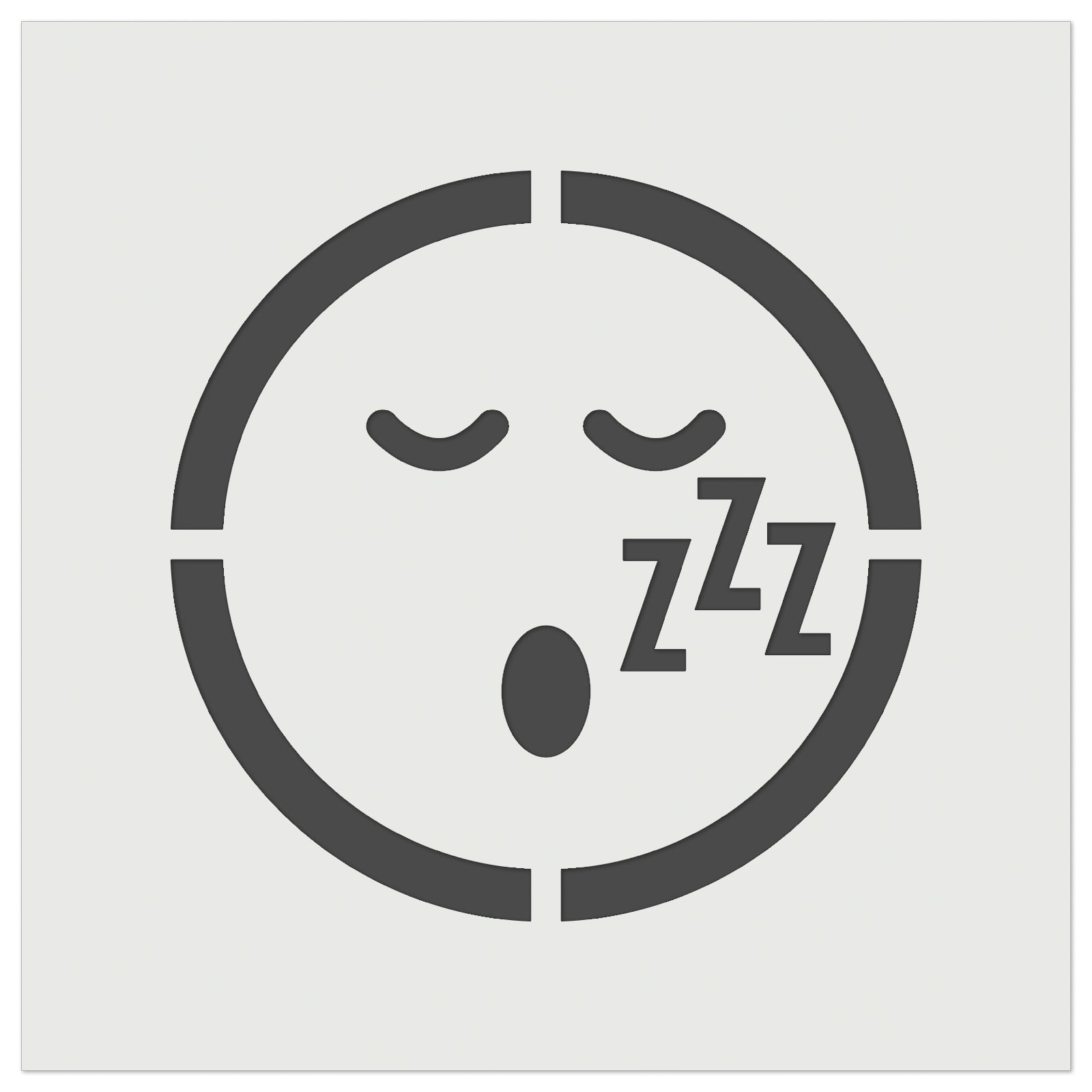Sleeping Face Tired Emoticon DIY Cookie Wall Craft Stencil - 3.5 Inch ...