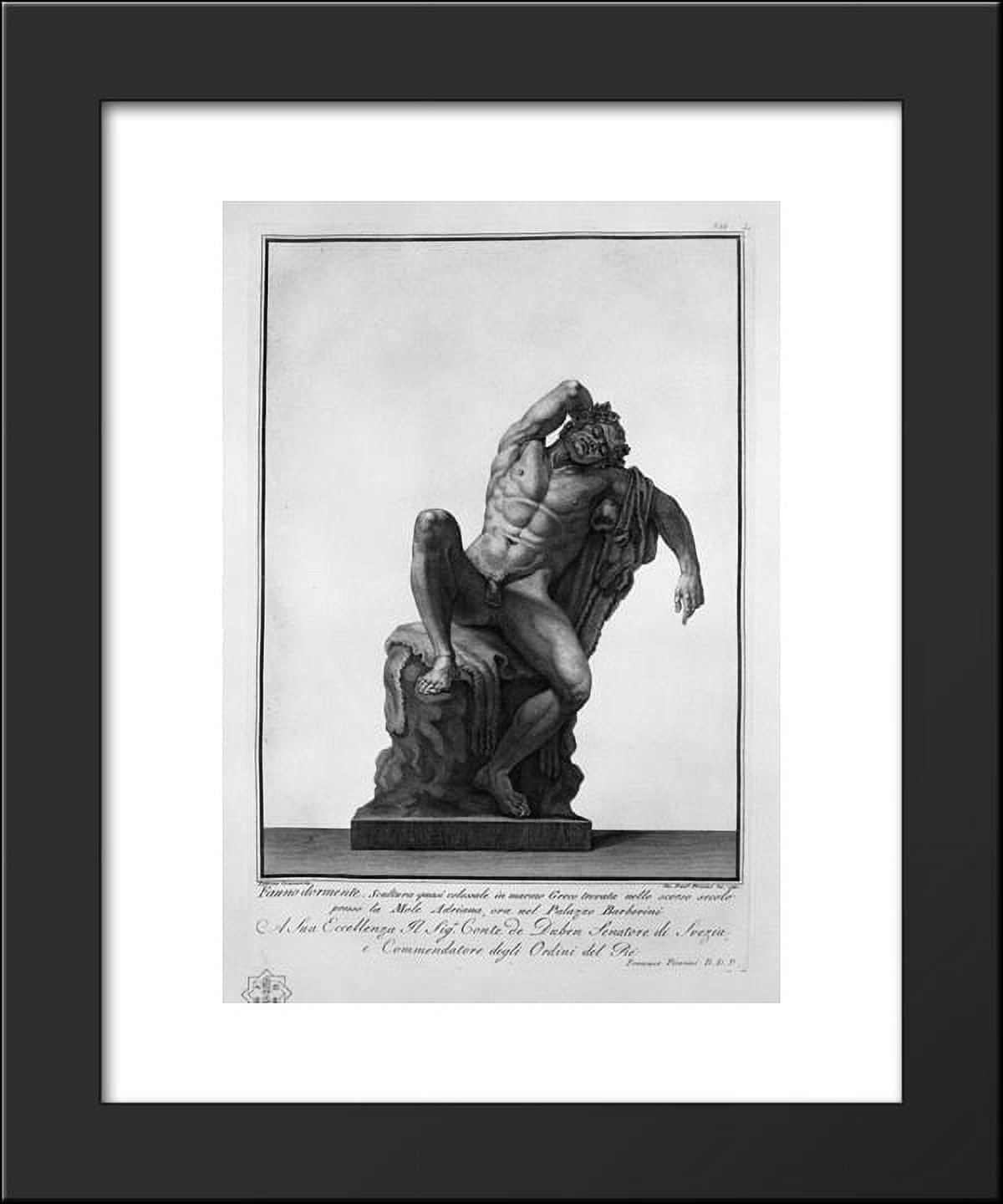Sleeping Faun - Barberini 20x24 Framed Art Print by Piranesi, Giovanni ...