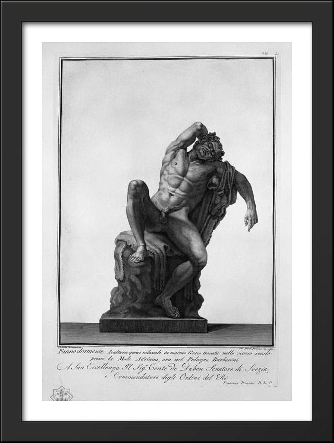 Sleeping Faun - Barberini 28x38 Large Black Wood Framed Print Art by ...