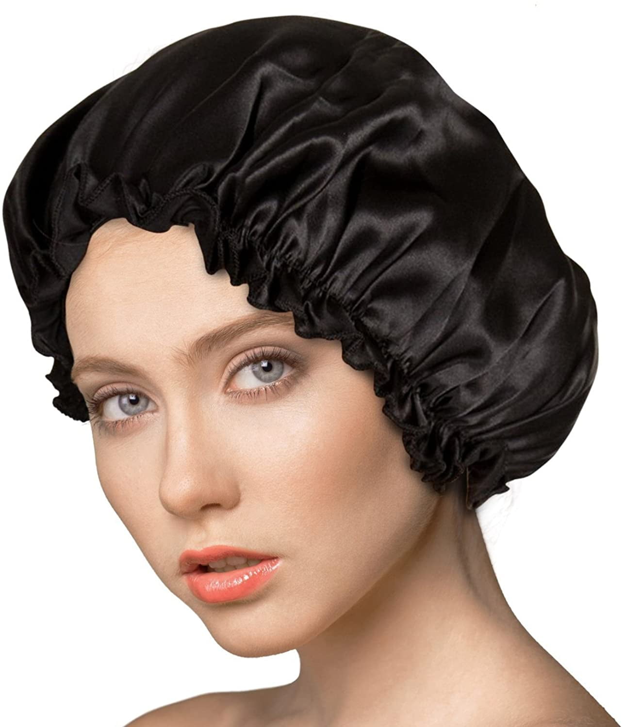 Sleeping Hats Silk Flat Cap Sleep Traceless Bonnet Cap Night Hat ...