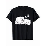 Sleeping Maltese Dog Cute Sleeping Maltese Dog T-Shirt - Walmart.com