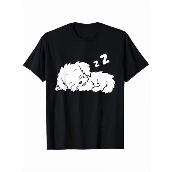 Sleeping Maltese Dog Cute Sleeping Maltese Dog T-Shirt - Walmart.com