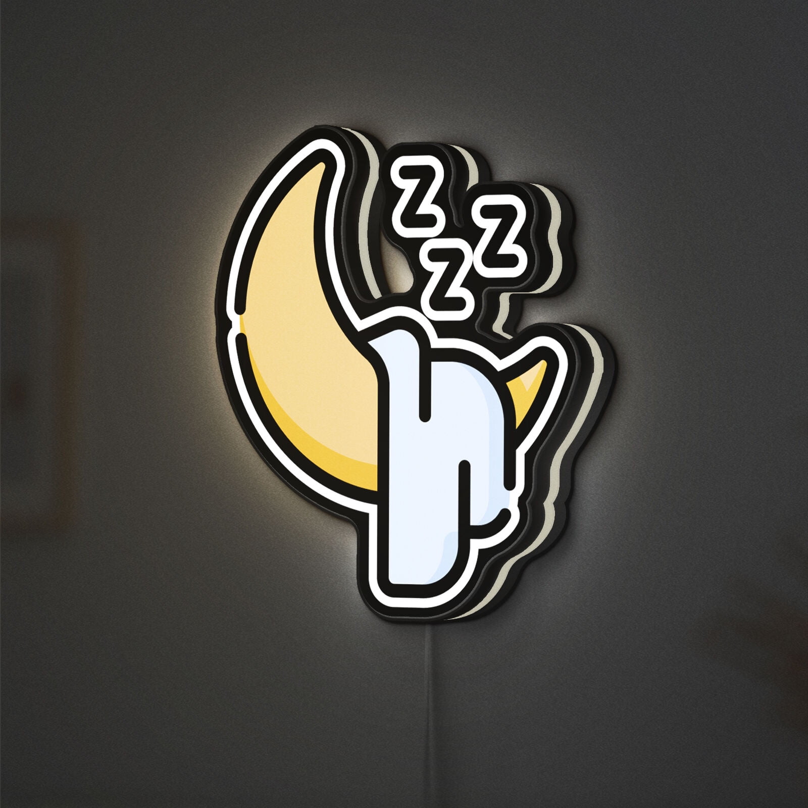 Sleeping Moon 3D Novelty Light Box for Bedrooms, Nighttime Decor, Ideal ...