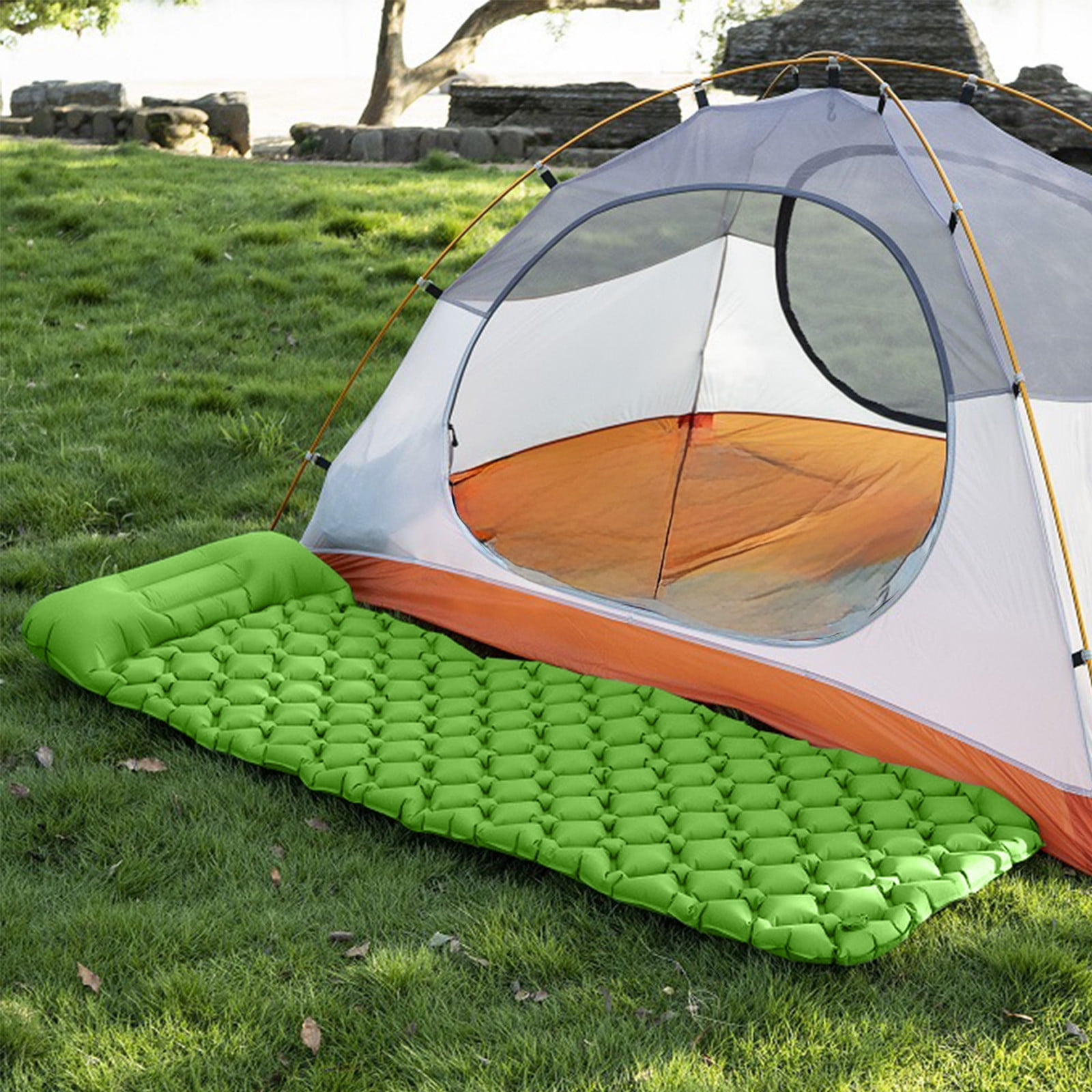 Sleeping Pad, Ultralight Inflatable Sleeping Pad for Camping, Built-in ...