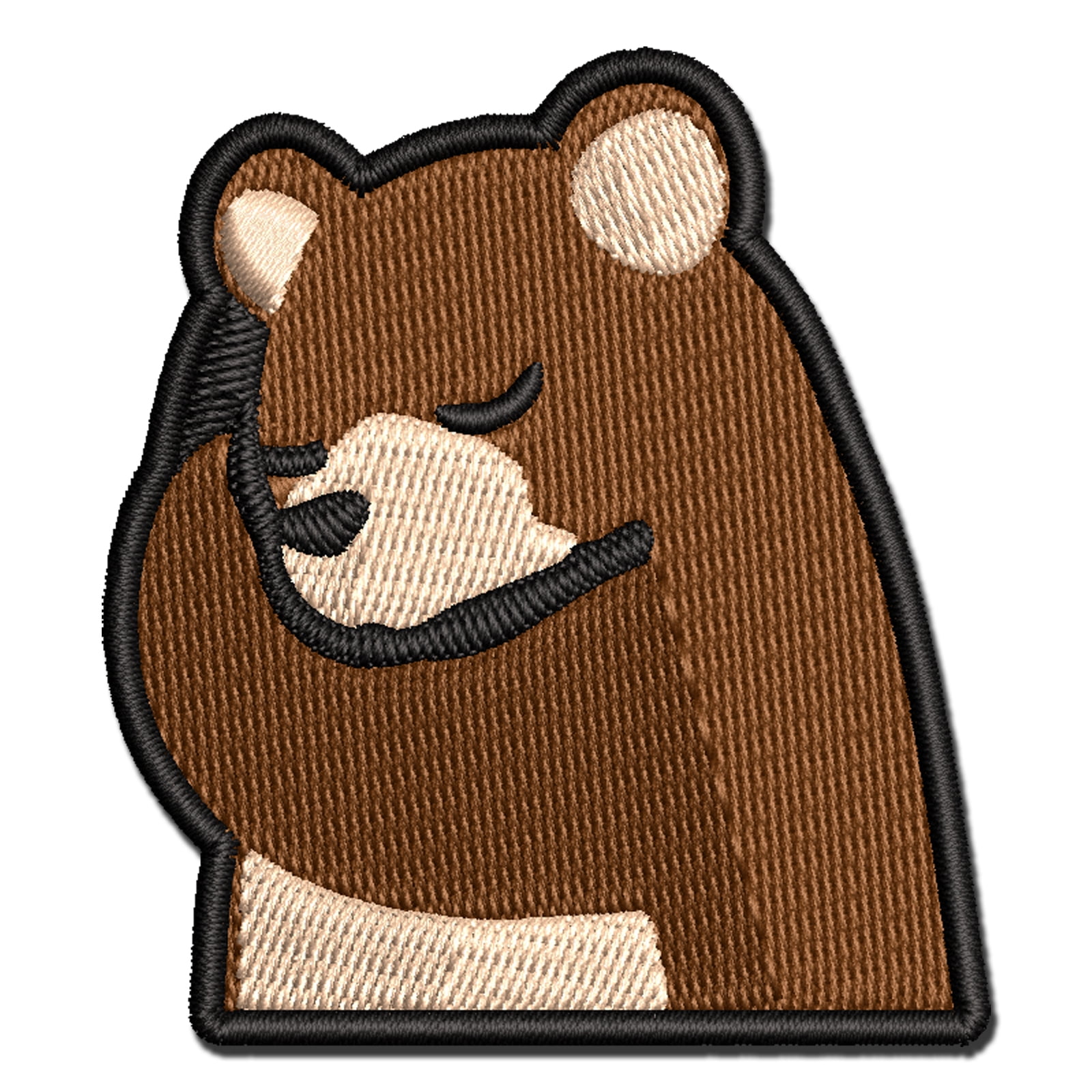 Sleeping Pocket Bear Applique Multi-Color Embroidered Hook & Loop Patch ...