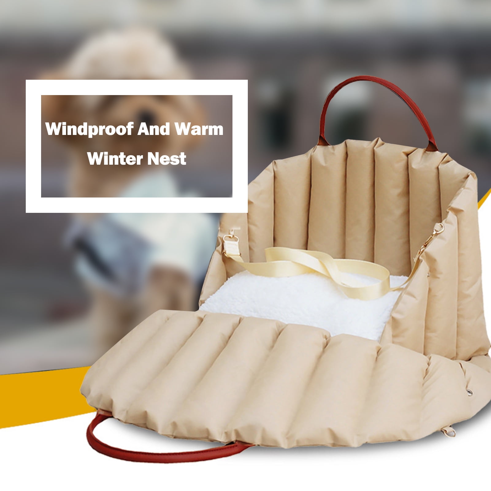 Sleeping ,Portable Winter Furry Friend Puppy Carrier - Ideal Cozy ...