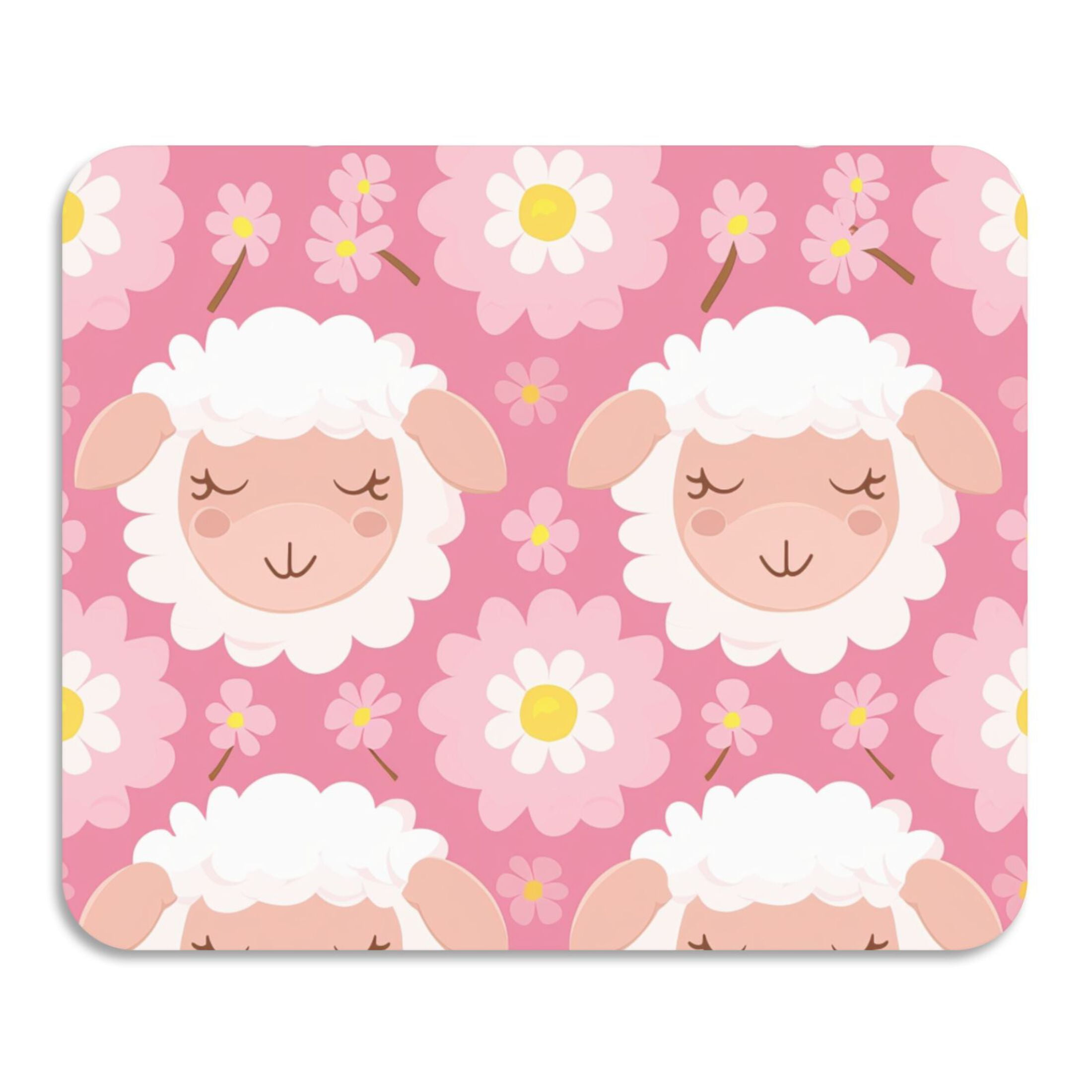 Sleeping Sheep Cartoon Daisies Diatomite Dish Drying Mat Drain Pad for ...