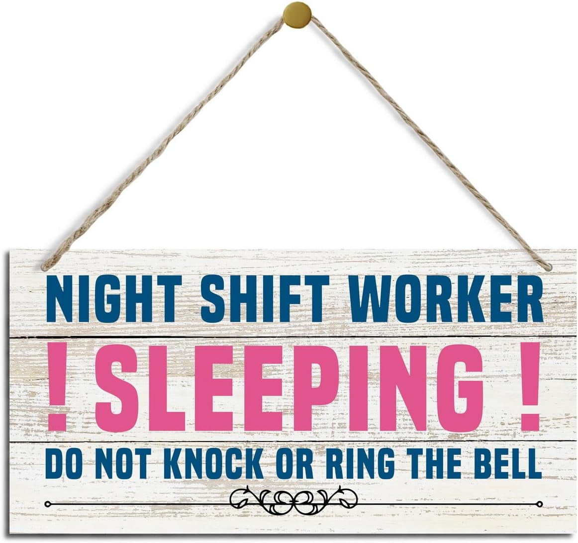 Sleeping Signs No Disturbing Sign, Funny Day Sleeper Sign, Bedroom Door ...