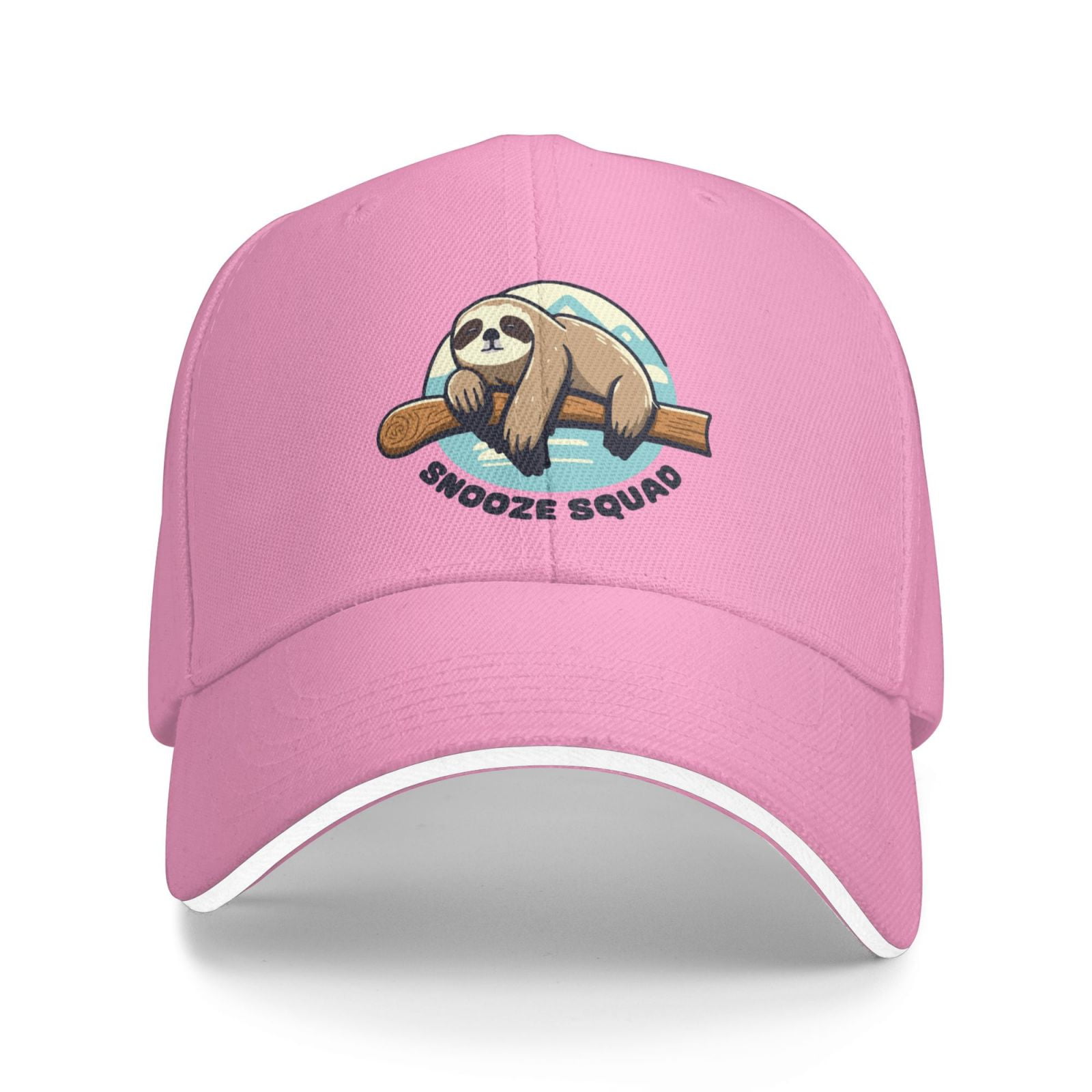 Sleeping Sloth Logo Unisex Golf Baseball Cap Adjustable Sandwich Cap ...