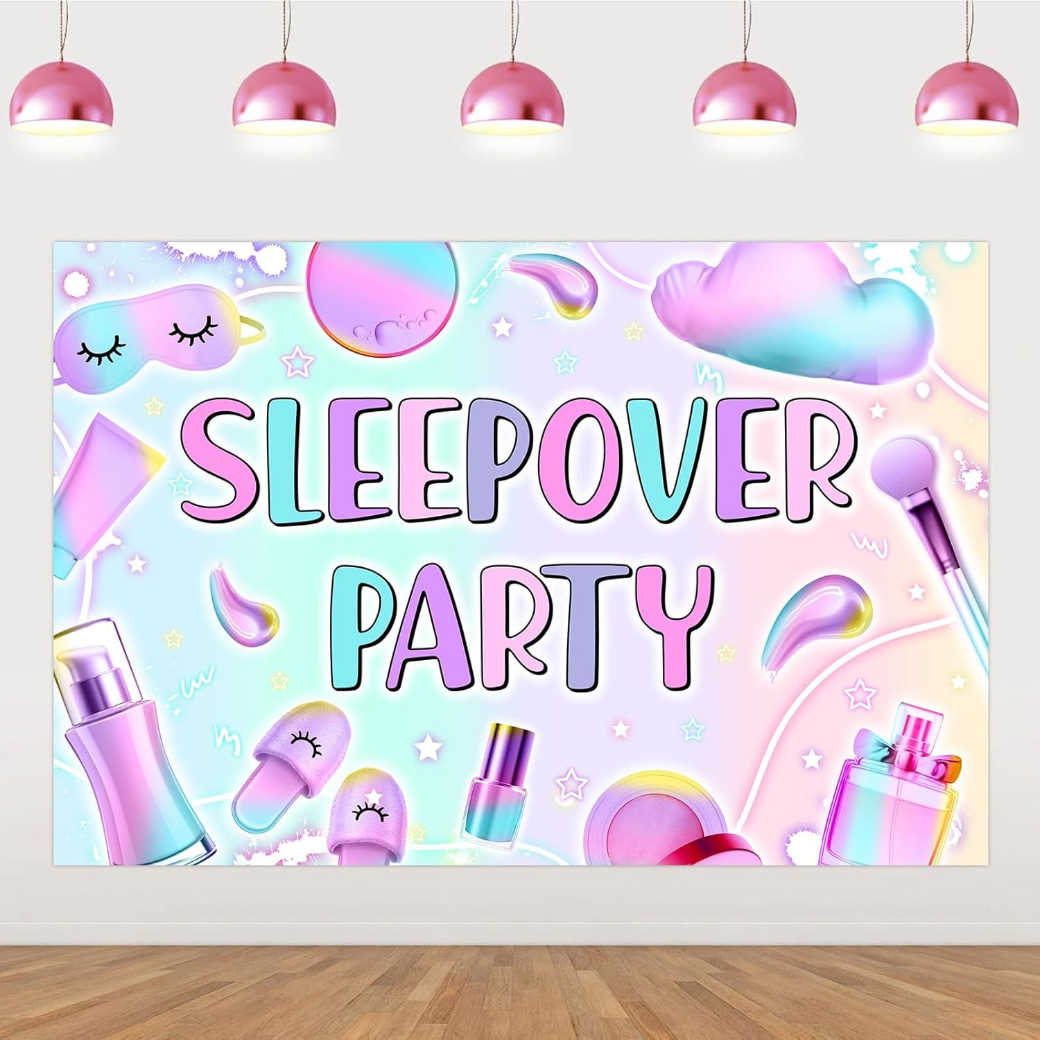Sleepover Party Decoration 6x4Ft Sleepover Party Backdrop Banner Spa ...