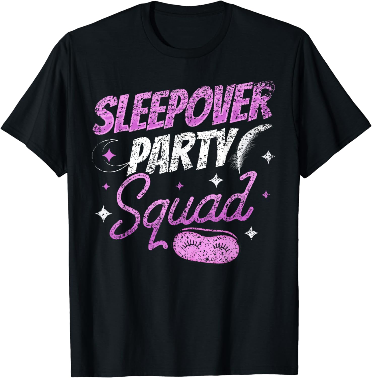 Sleepover Party Squad Team Overnight Cute Cotton T-Shirt - Walmart.com