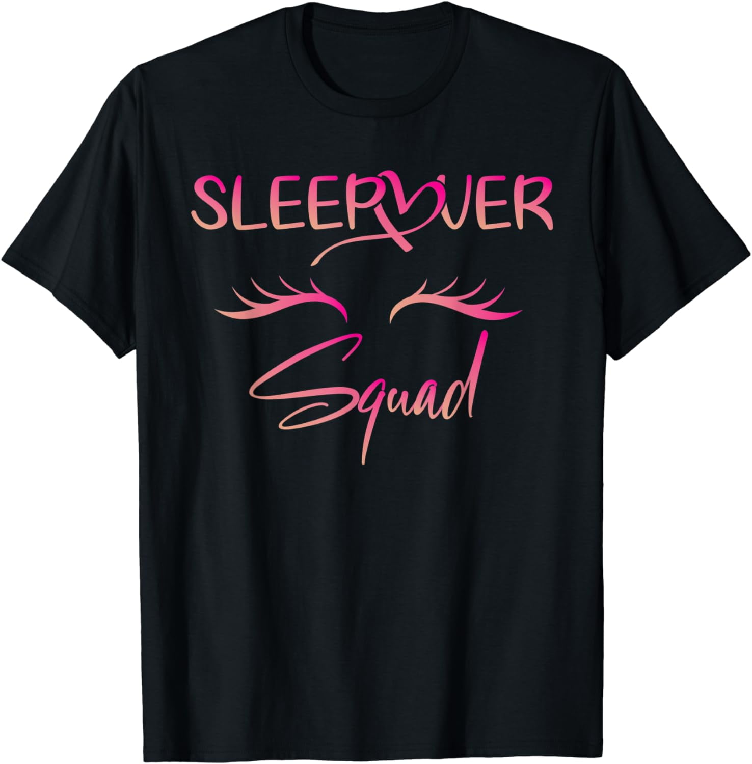 Sleepover Squad Girls Slumber Birthday Funny Party Jokes T Shirt