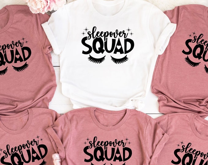 Sleepover Squad Shirts / Slumber Party Shirts / Girls Night Shirt ...