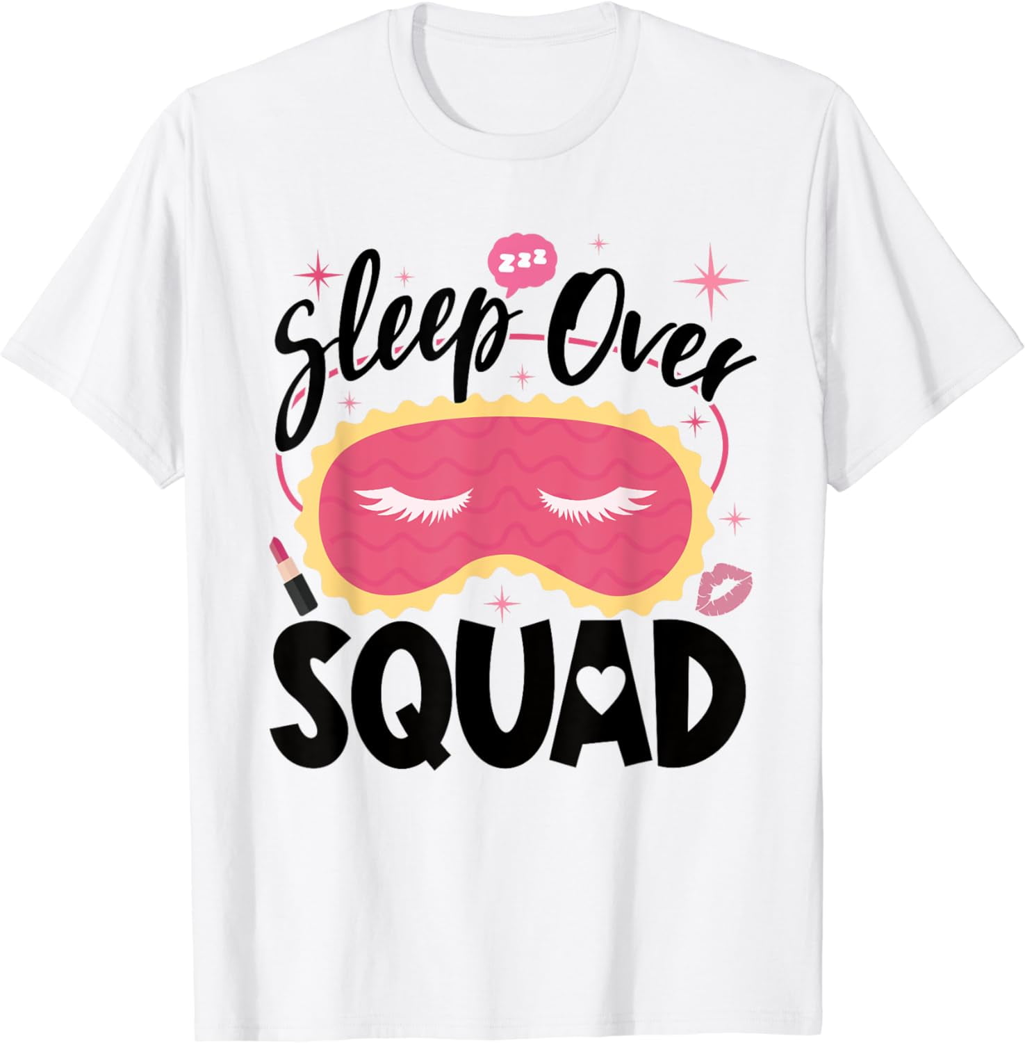 Sleepover Squad Slumber Party Birthday Pajama Girls Women T-Shirt ...