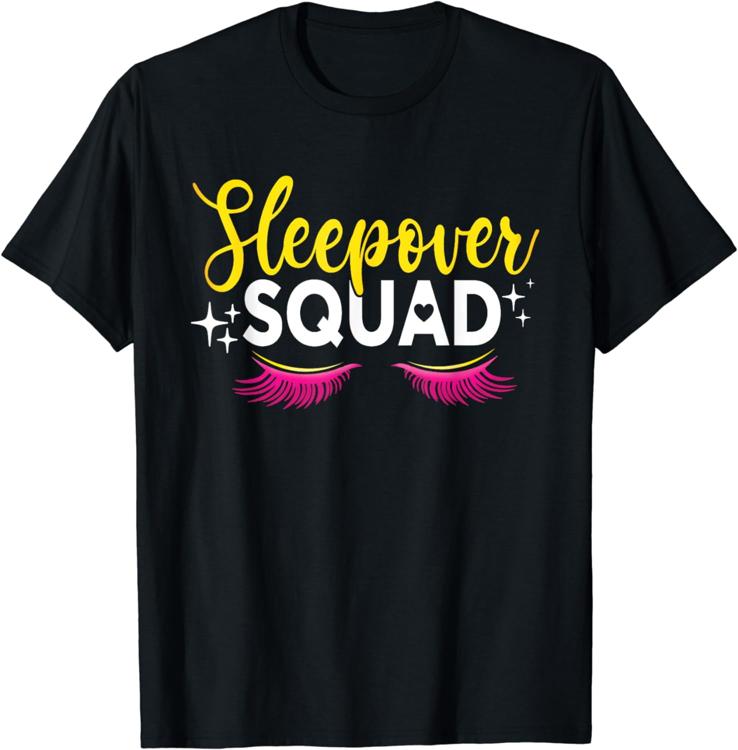 Sleepover Squad Slumber Party Birthday Squad Girls Women Cotton T-Shirt ...