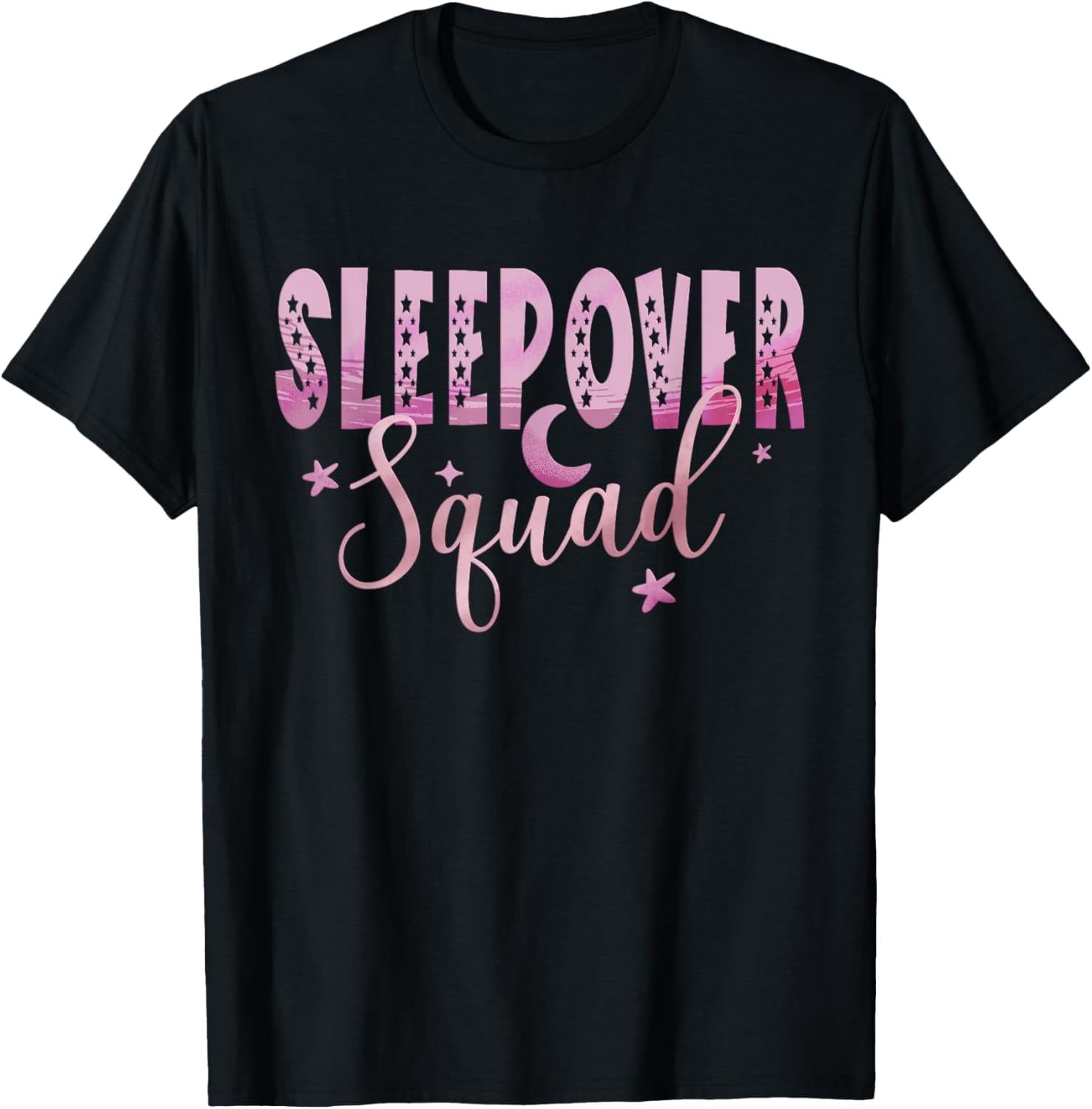Sleepover Squad Slumber Party Crew Girls Women T-Shirt Casual Short ...