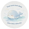 Sleepy Cartoon Whale Round Kids Area Rug, Soft Padded Non‑Slip Circular ...