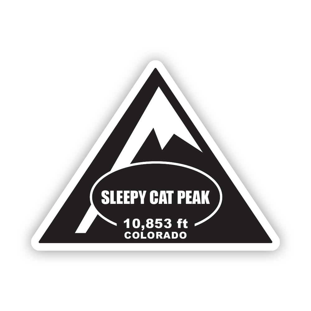 Sleepy Cat Peak Sticker Decal - Self Adhesive Vinyl - Weatherproof ...