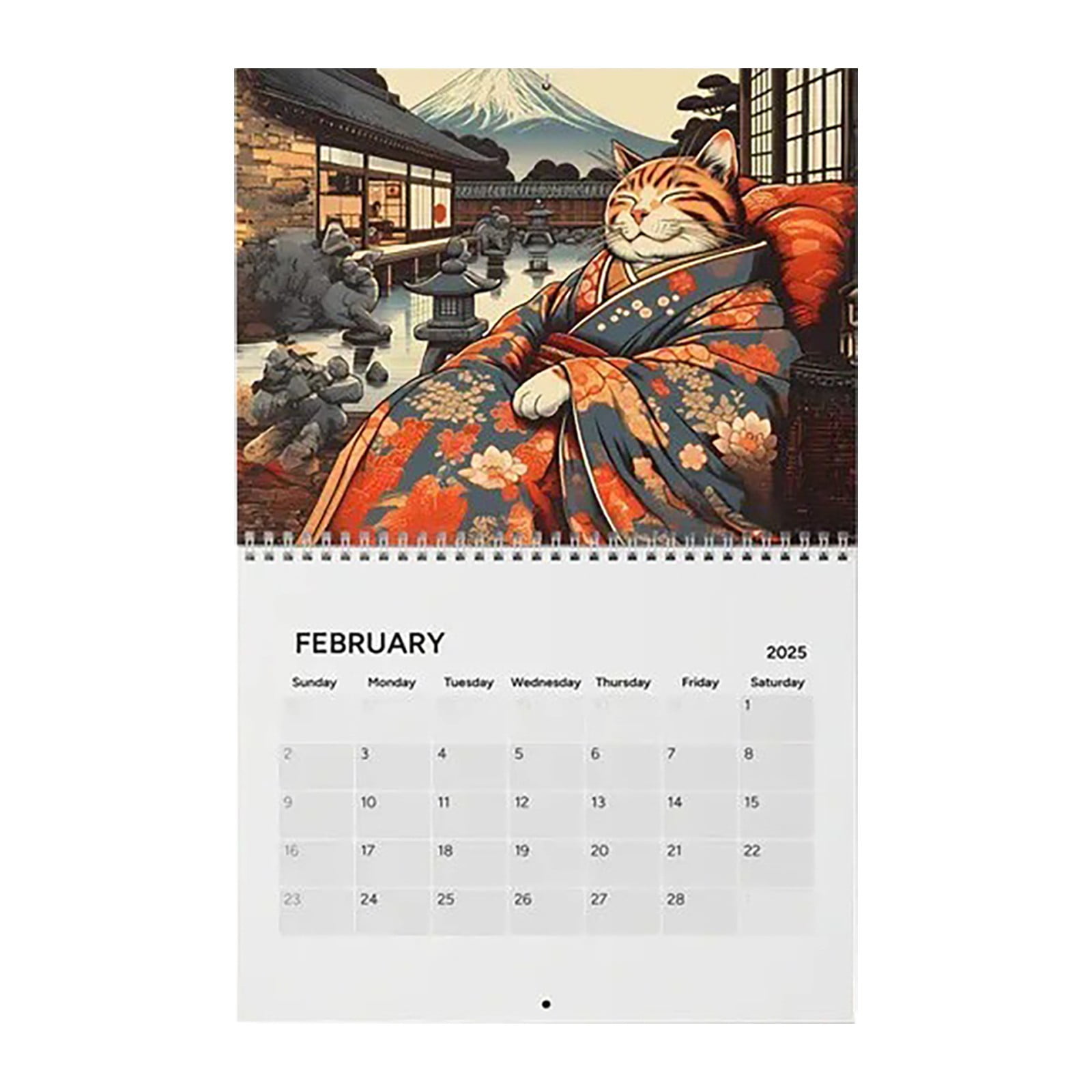 Sleepy Cats of Edo 2025 Wall Calendar for Cat Lovers-Cat Calendar ...
