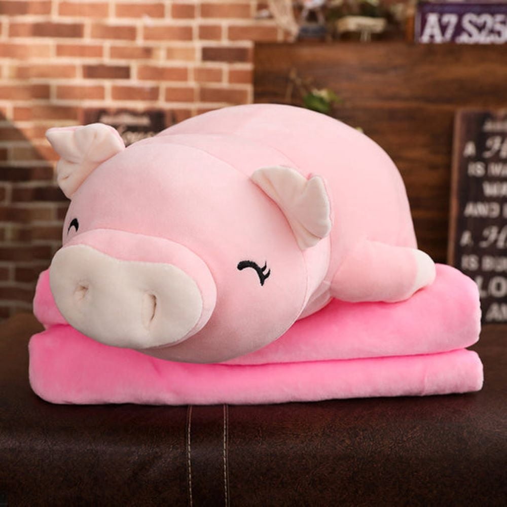 Sleepy Piggy Pig Pillow Plush 3D Stuffed Animal 110cm Pink Sleepy ...
