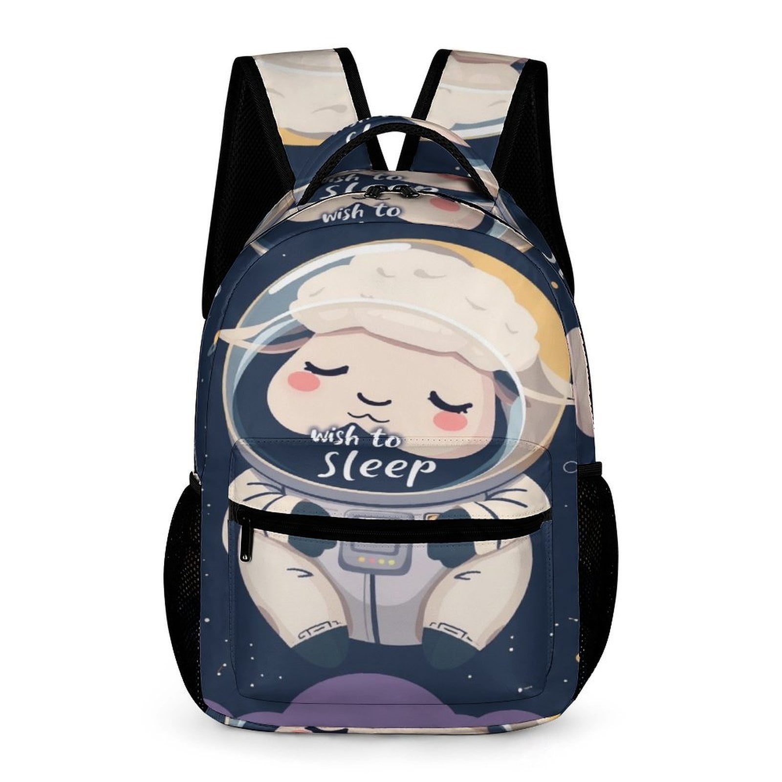 Sleepy Space Lamb Student Bookbag Notebook Backpacks 3D Print ...