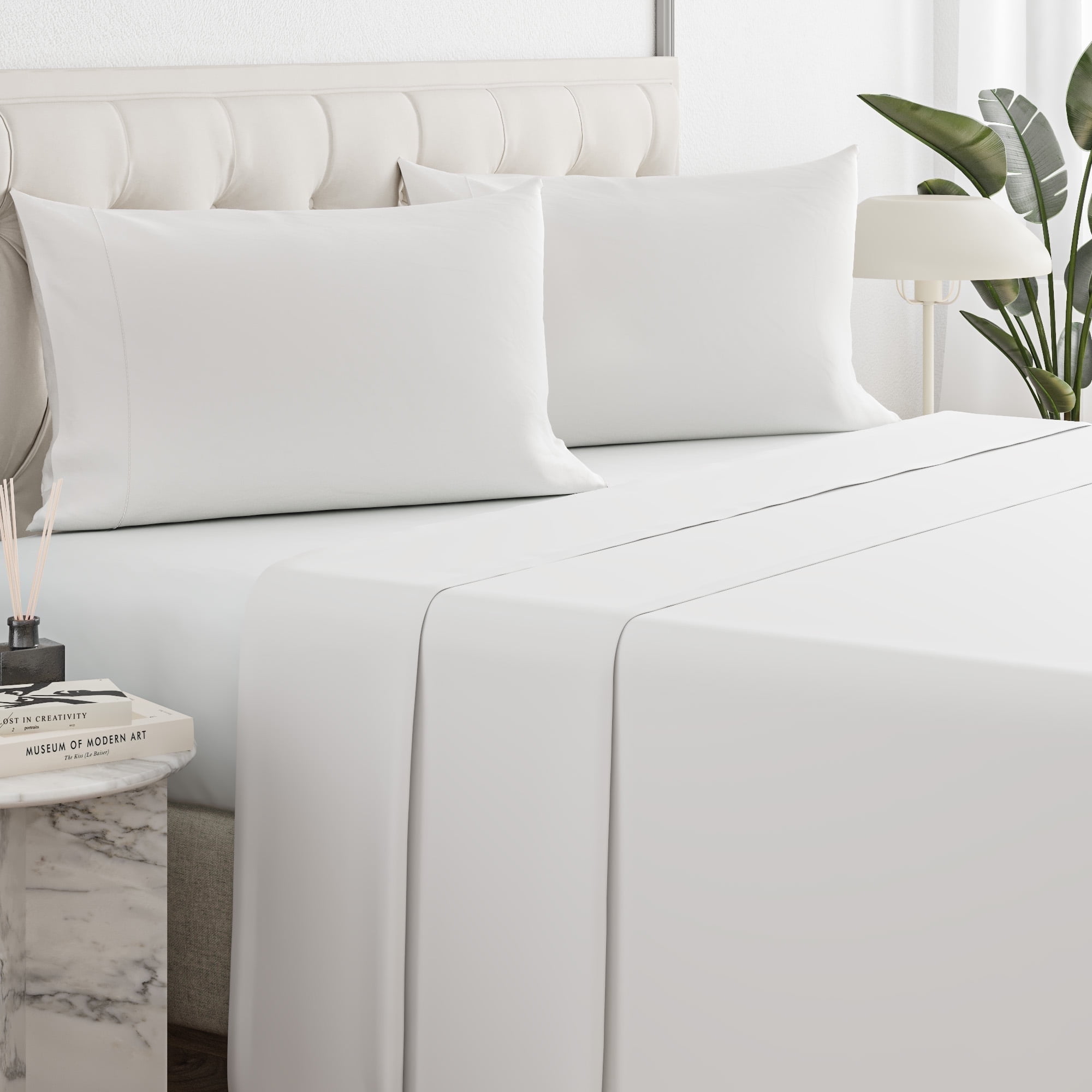 Sleepy Town Bed Sheets Set, Soft & Wrinkle Free Microfiber 4 Piece Full ...