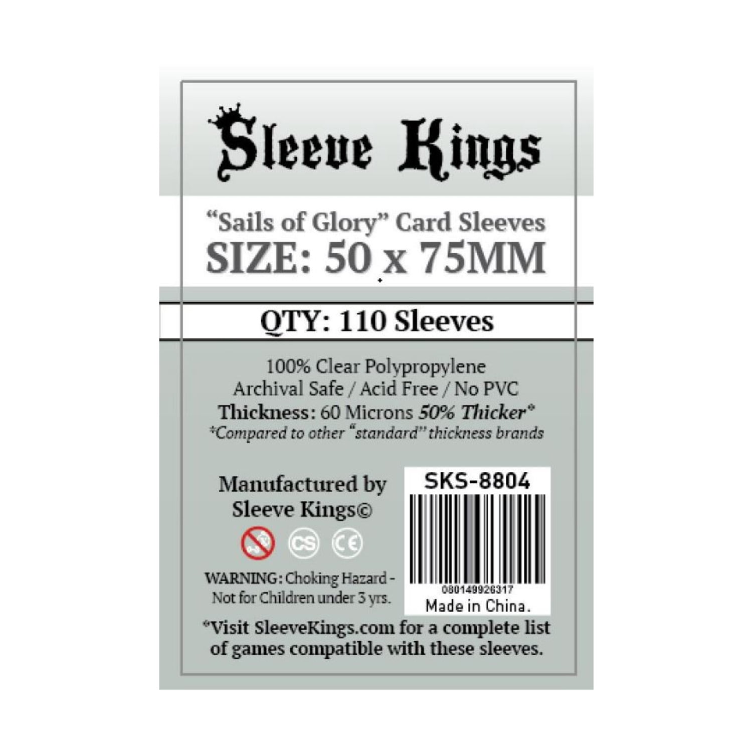 Sleeve Kings: Sails of Glory Card Sleeves (50x75mm) (110) - Walmart.com