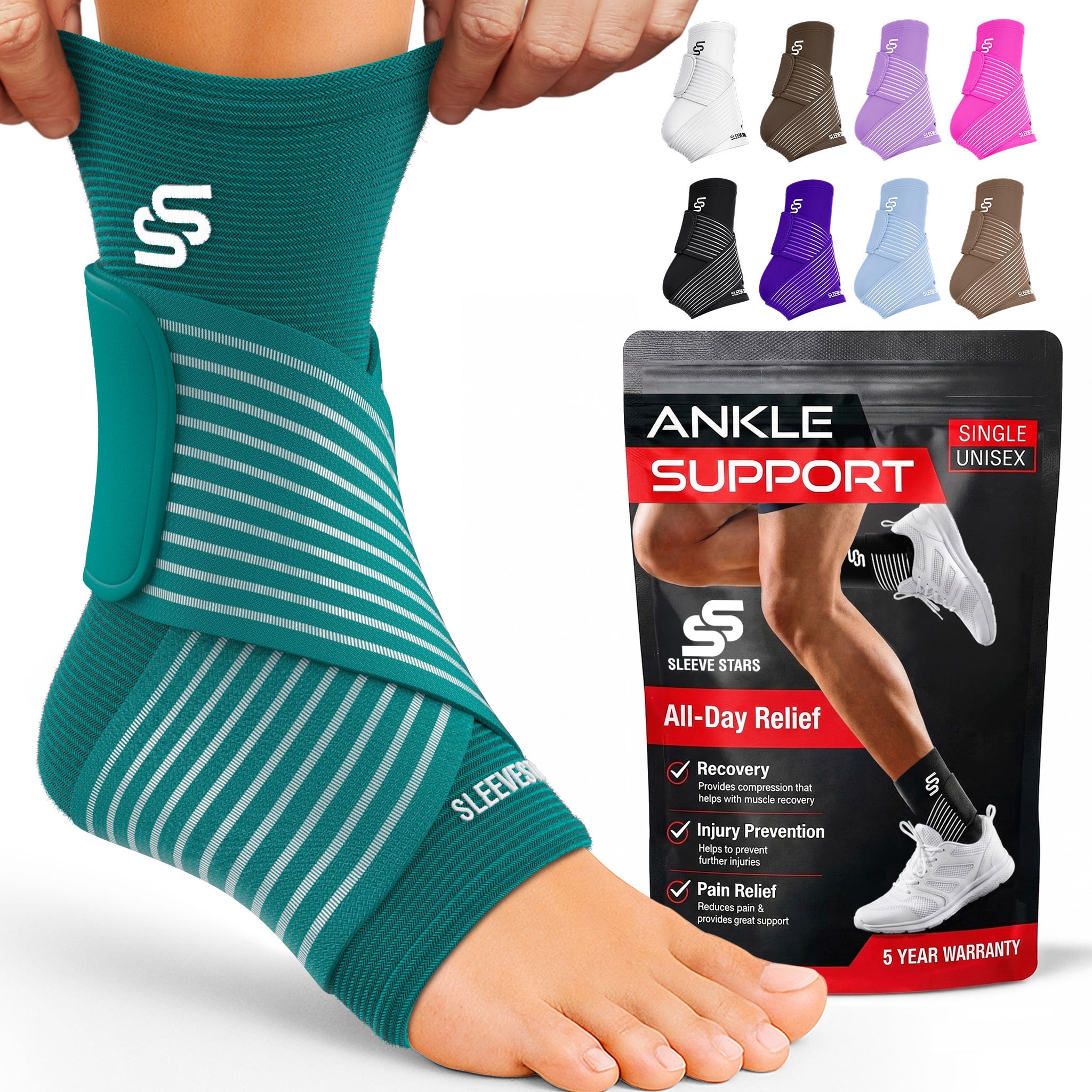 Sleeve Stars Ankle Brace for Sprained Ankle, Ankle Support for Women ...