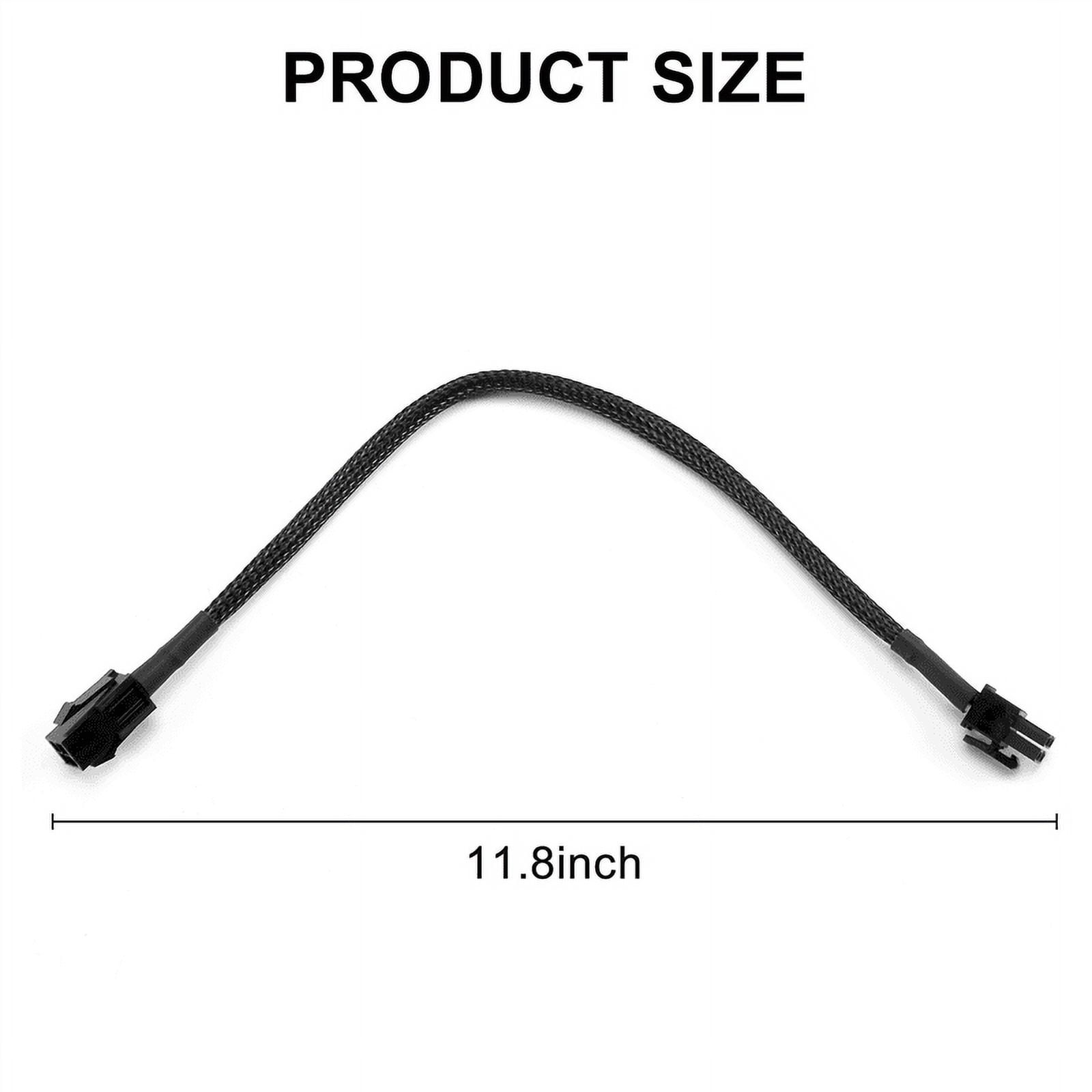 Sleeved ATX 4 Pin P4 Male to Female CPU Power Extension Cable Black ...