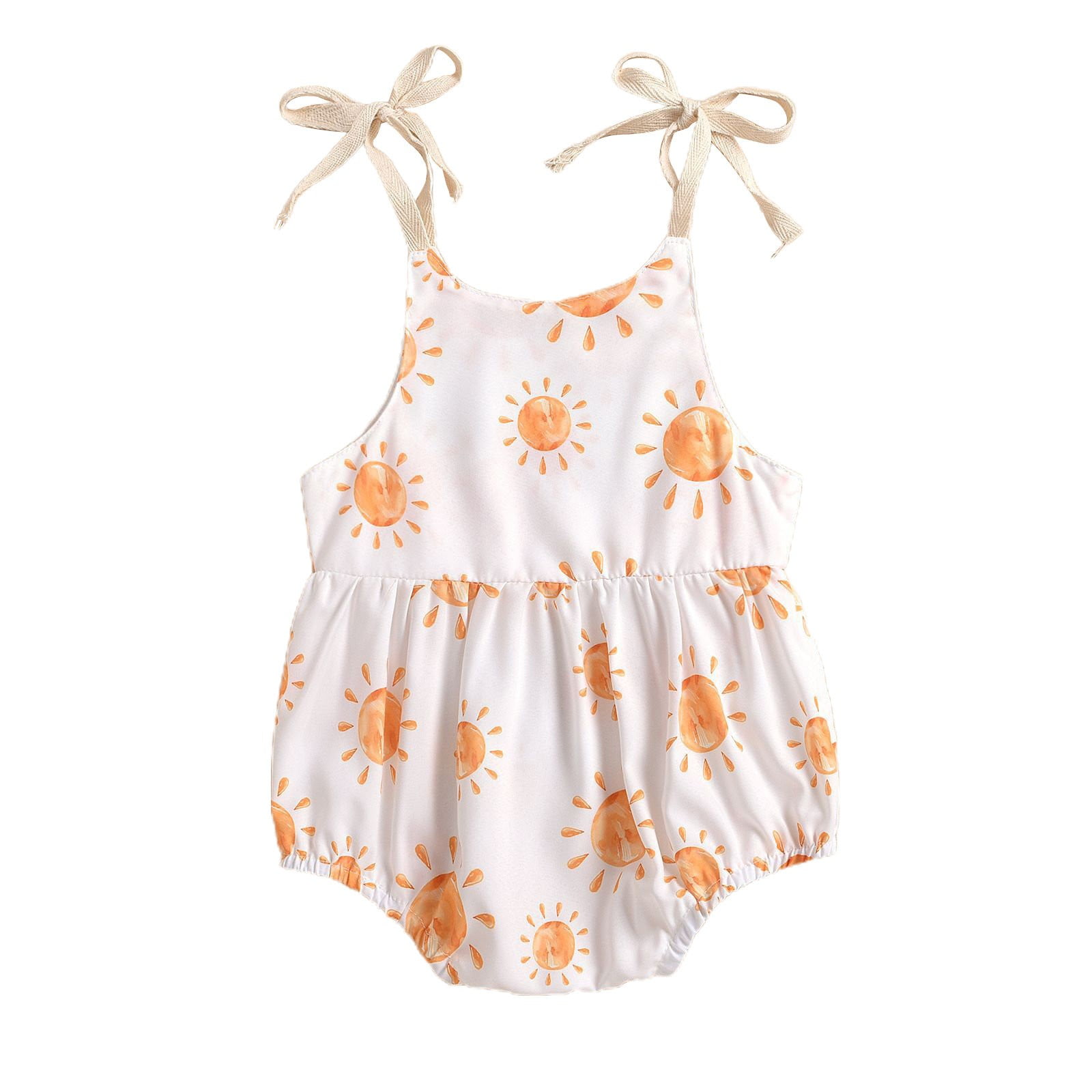 Sleeveless Bodysuits Sling Baby Clothes Sunflower Baby Clothes Sun ...