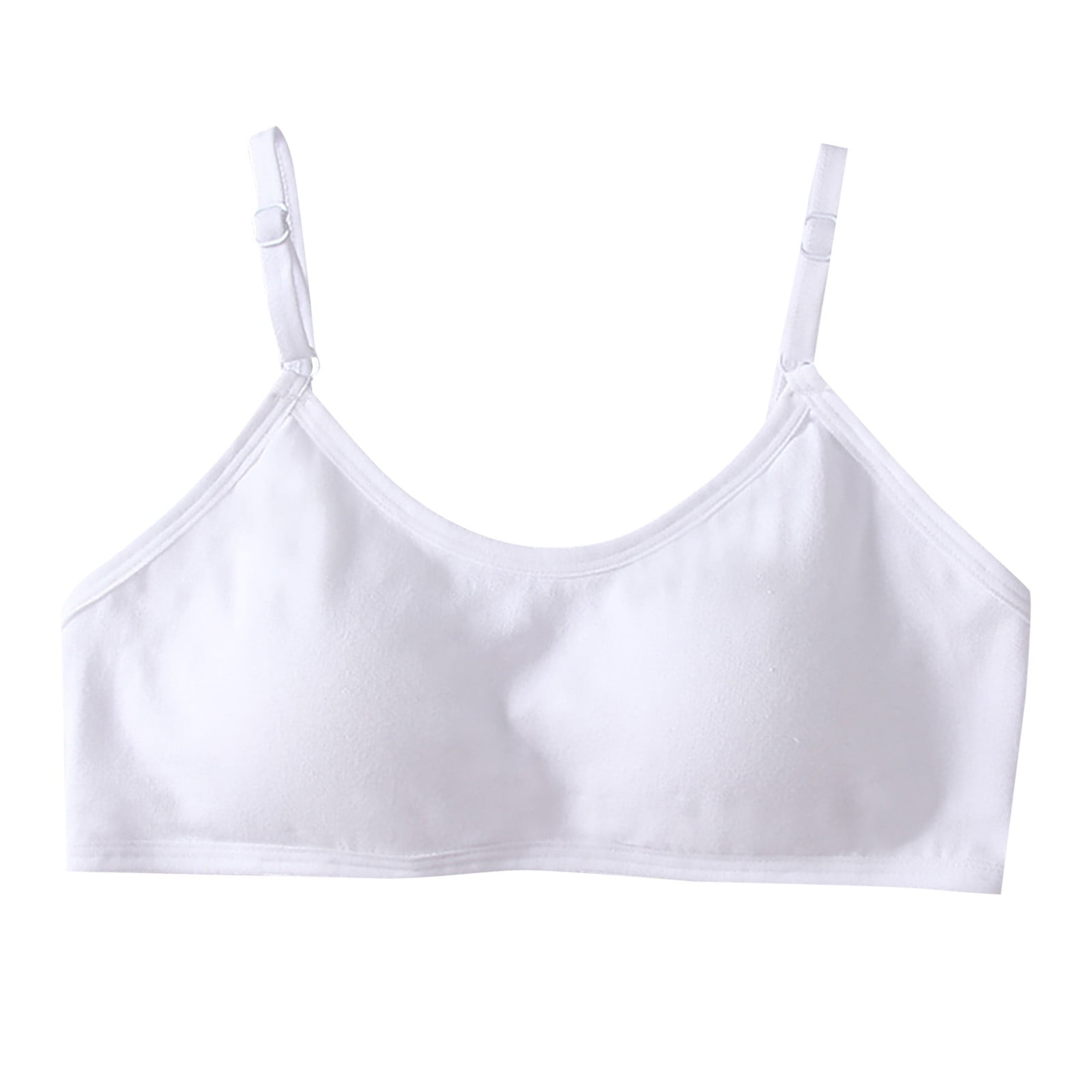 MPWEGNP Sleeveless Bras for Women White 5 Pack Girls Padded Training ...