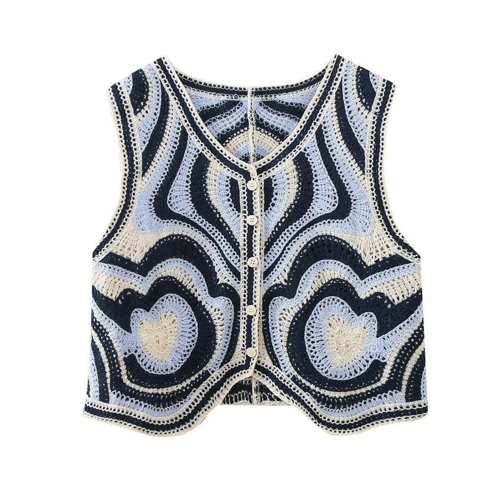 Sleeveless Cardigans for Women Vintage Open Front Cropped Vest Tops ...