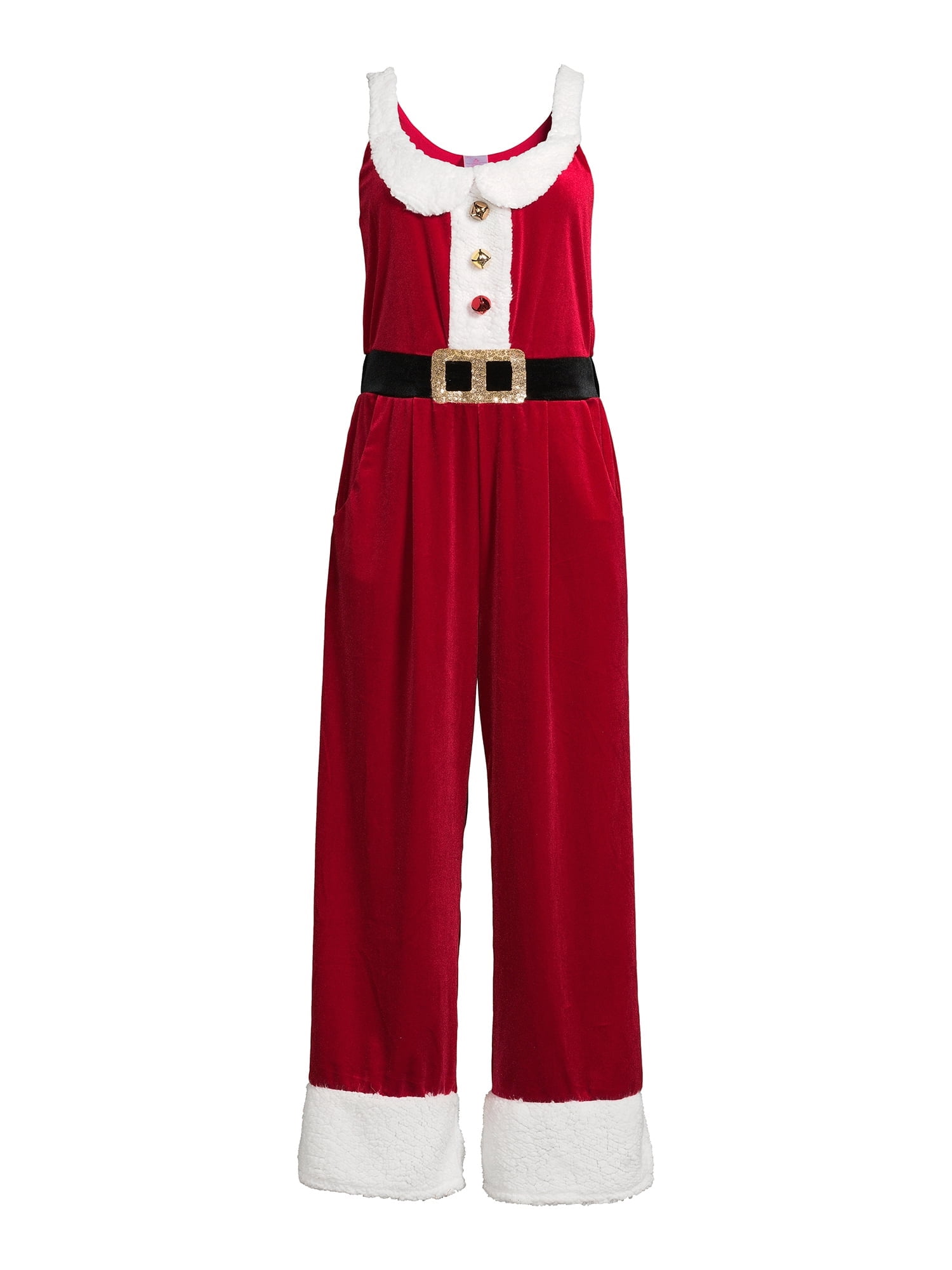 Sleeveless Christmas Jumpsuit for Women Cute Santa Overalls Xmas ...
