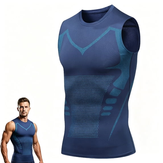 Sleeveless Compression Shirt Men，4-Way Stretch, Moisture-Wicking ...