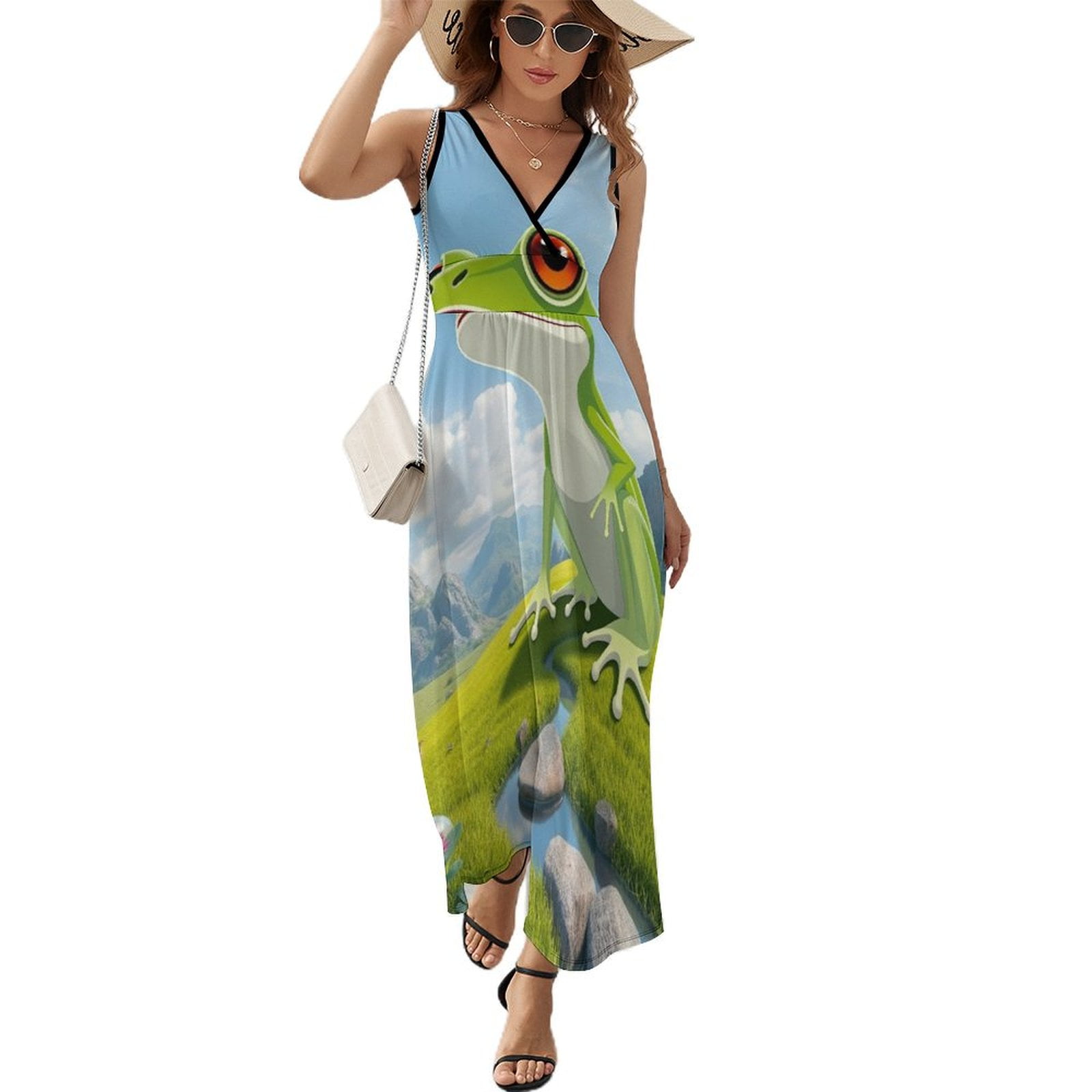 Sleeveless Dress Cartoon Frog Summer Women's Clothing Dresses - Walmart.com
