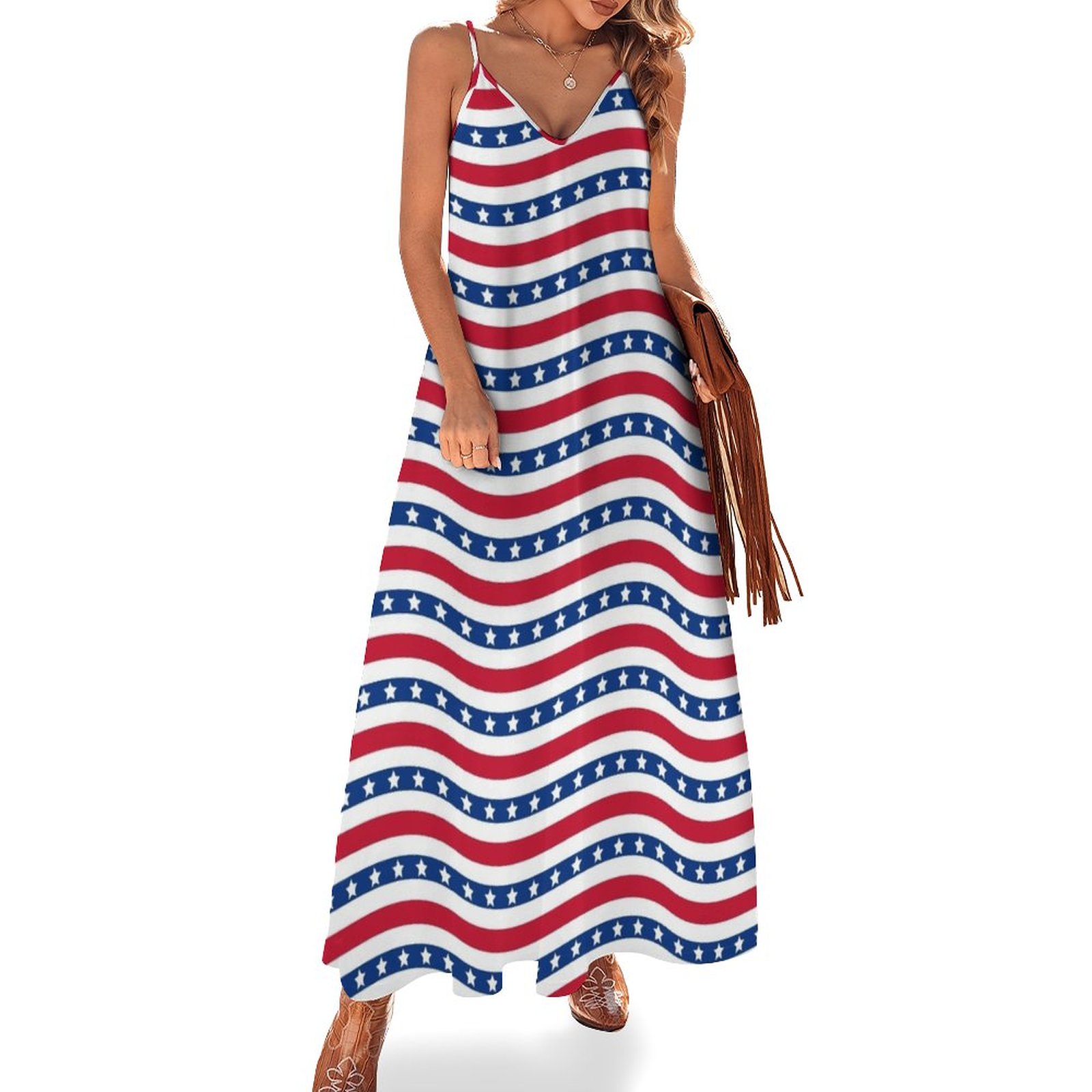 Sleeveless Dress Dual Teepees With Southwest Sunset clothing women ...