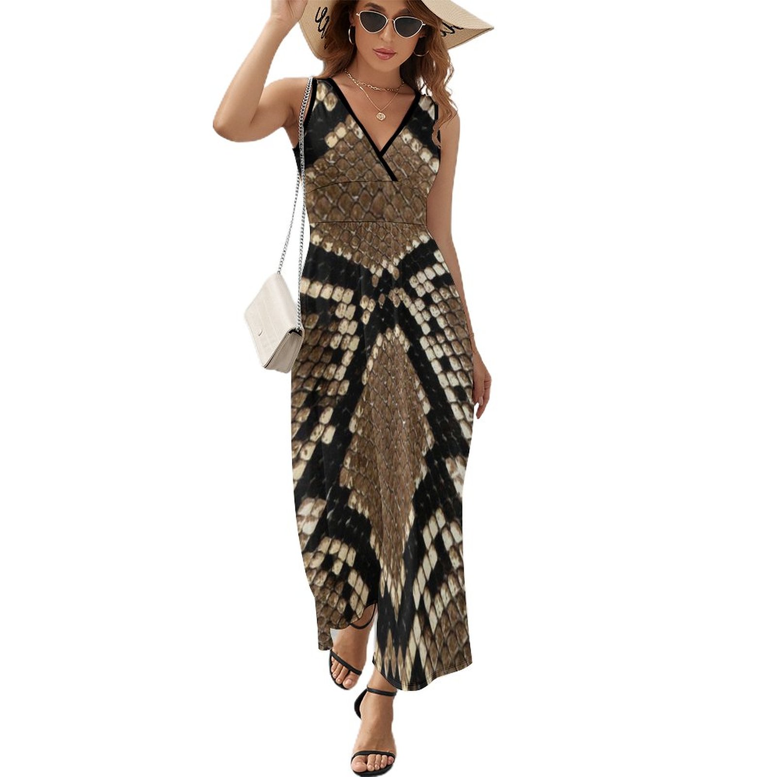 Sleeveless Dress Faux Snake Dresses for wedding party Bridesmaid dress ...