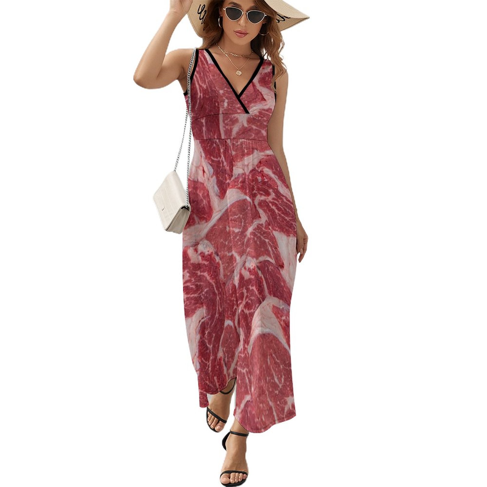 Sleeveless Dress Meat womans clothing clothes for women - Walmart.com