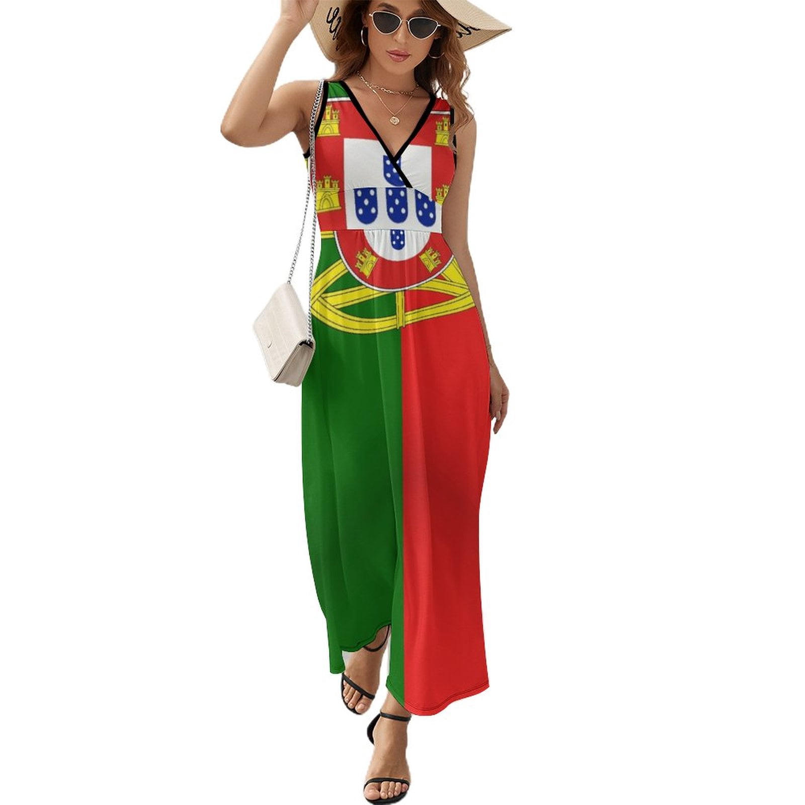 Sleeveless Dress Portugal flag Long dress Women's summer dress Woman's ...