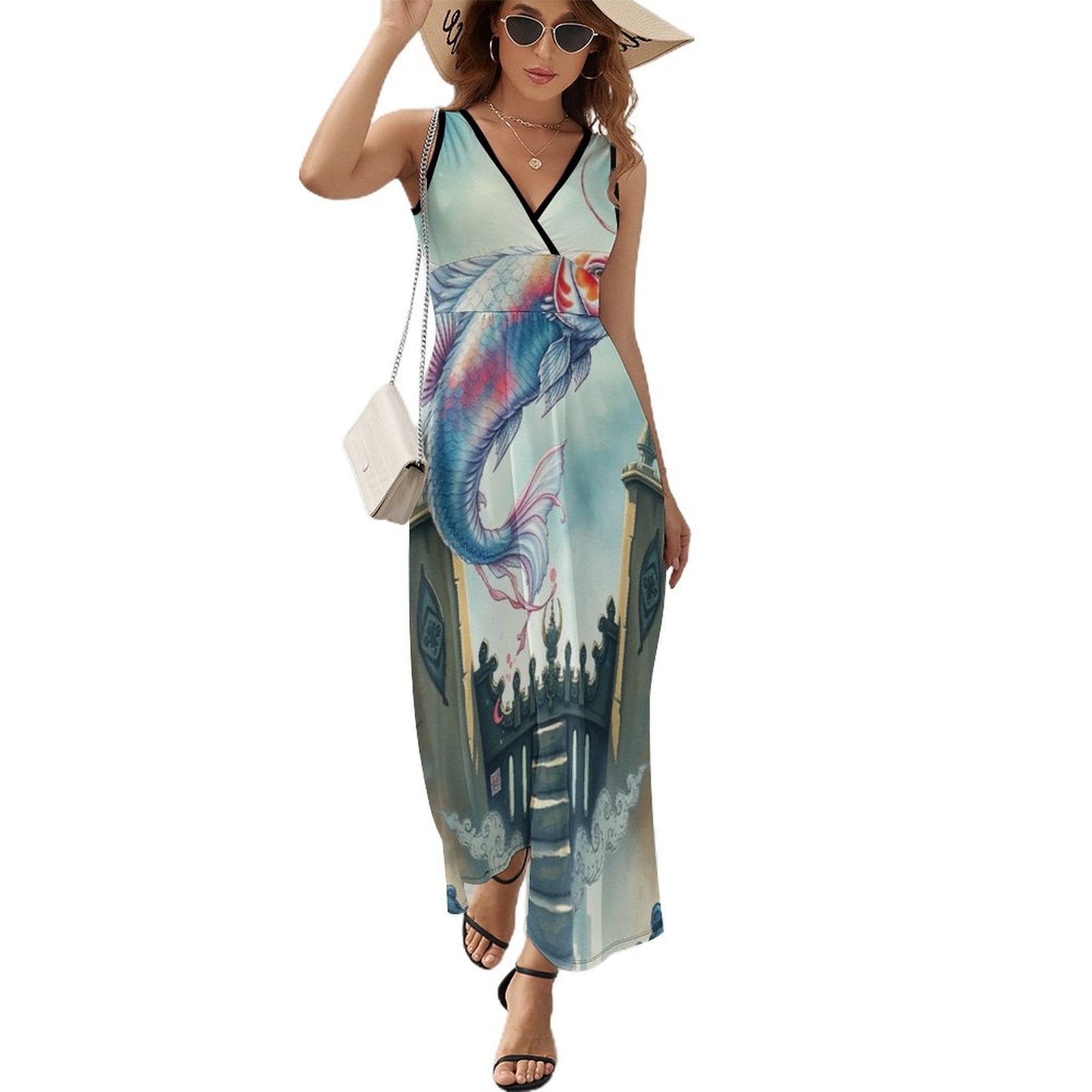 Sleeveless Dress Rainbow Fish Summer Women's Clothing Dresses - Walmart.com