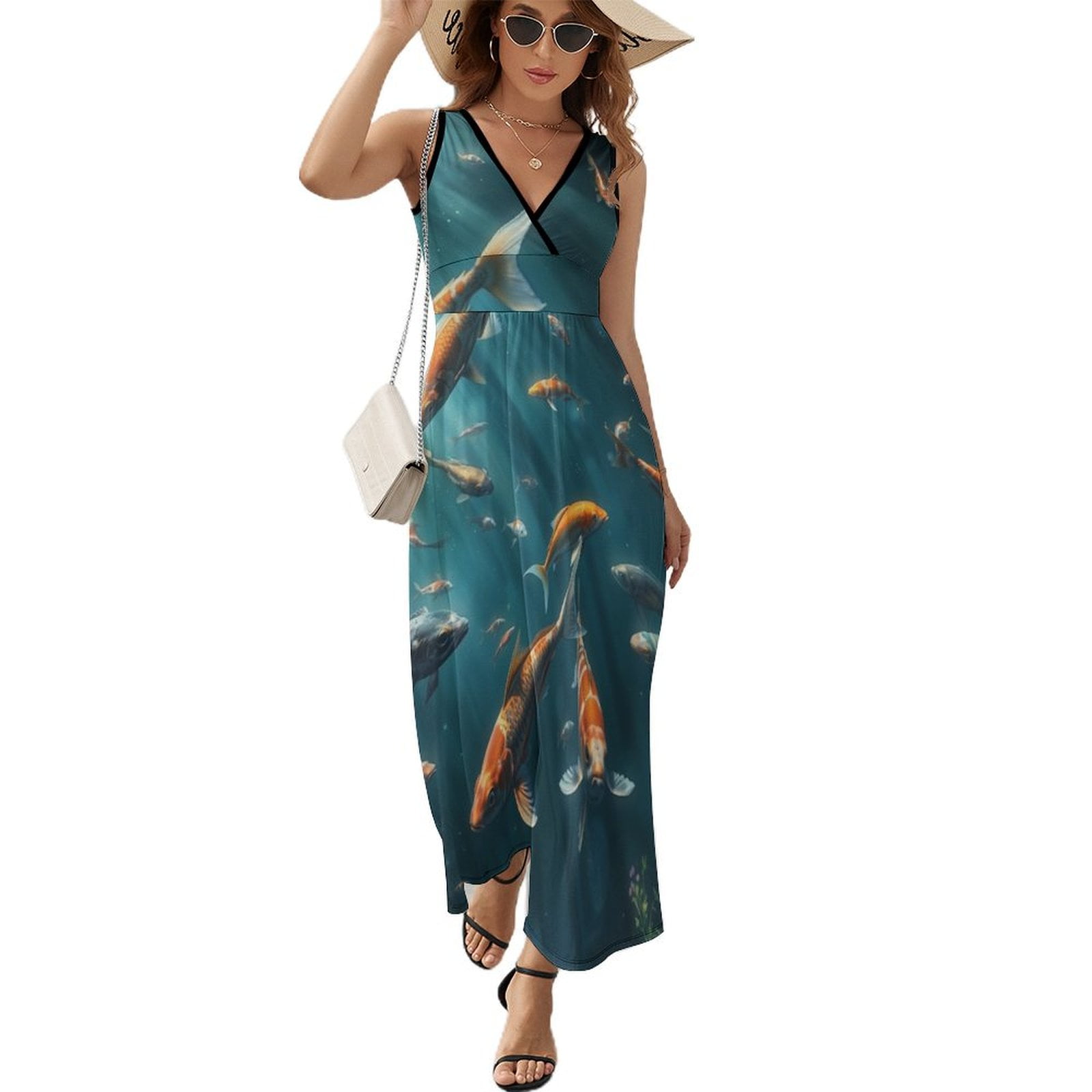 Sleeveless Dress Rainbow Fish Summer Women's Clothing Dresses - Walmart.com