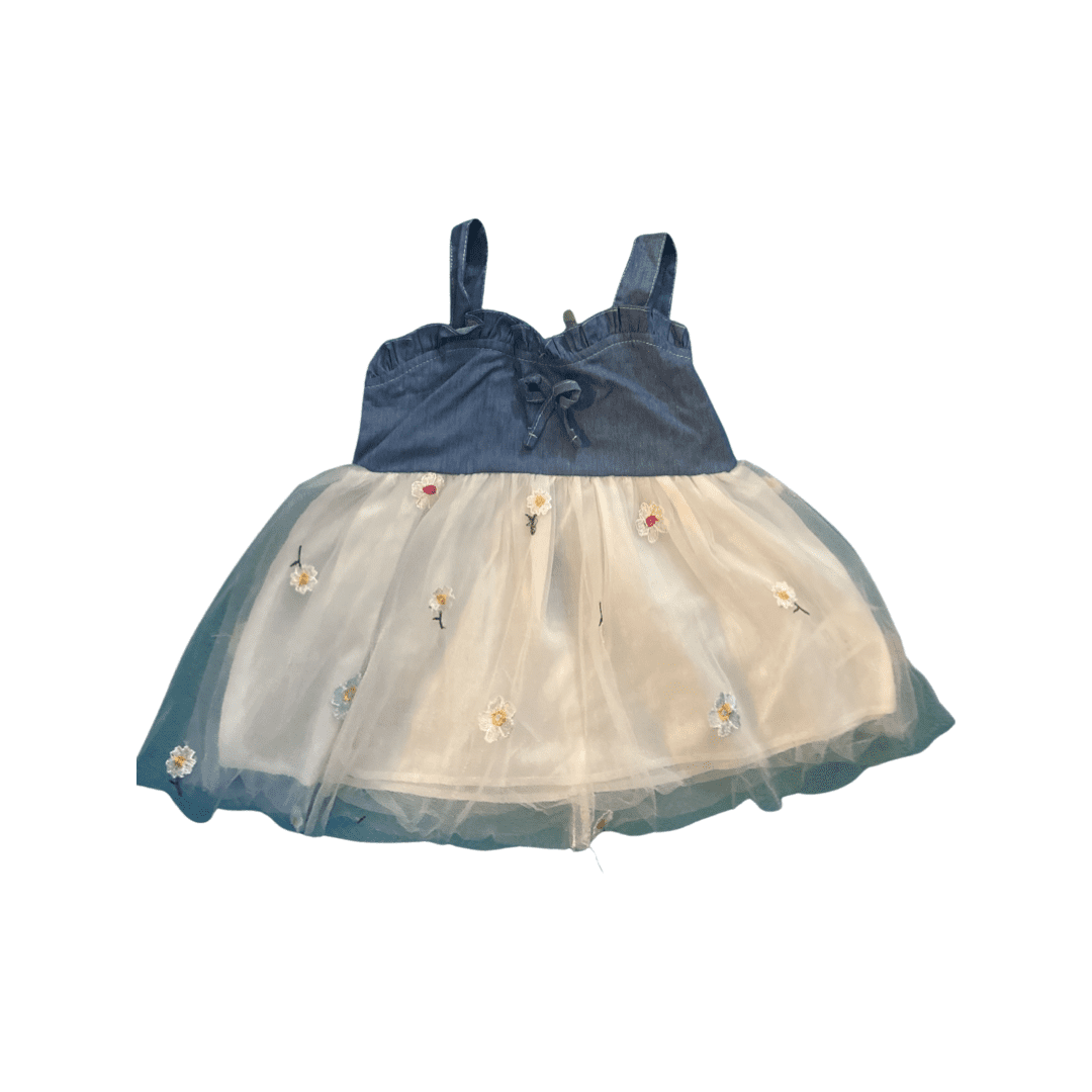 Sleeveless Flower Frill Dress - Walmart.com