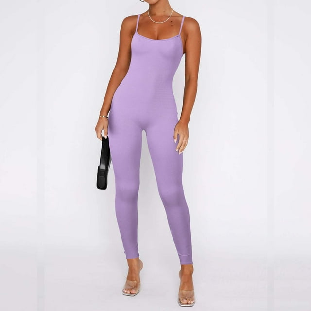 Sleeveless Full Length Tight Comfort Waist Sexy Womens Jumpsuit Women