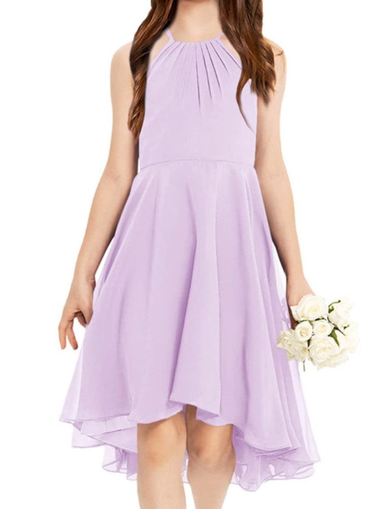 Sleeveless Halter Backless Kids Girls Party Bridesmaid Dress - Walmart.com